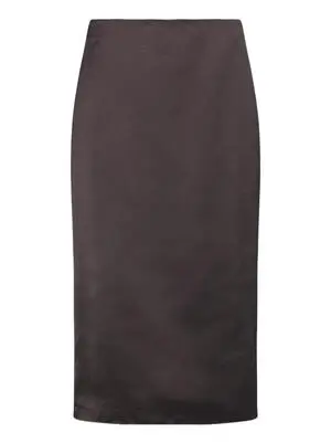 THE ROW Balmira Skirt In Silk Satin - Dark Brown