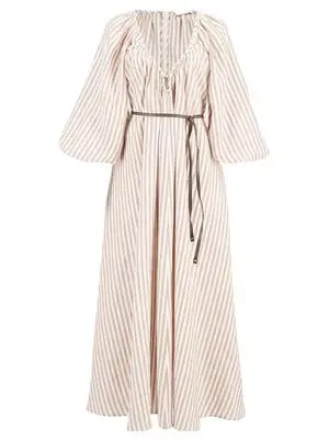 Zimmermann Zimmermann Striped Maxi Dress Brown