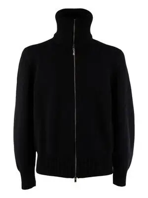 Bottega Veneta Long-sleeved Zip-up Cardigan - Black