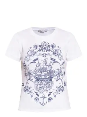 Alexander McQueen Graphic Print Crewneck T-shirt - White