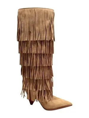 MICHAEL KORS Michael Kors Jayla Fringed Tall Boots