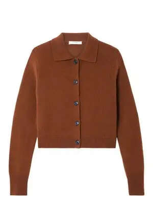 FRAME Long Sleeve Button Front Cardigan - Maroon