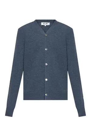 Play Comme Des Garcon Long Sleeve Cardigan - Blue