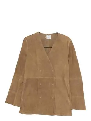 TOTÊME Toteme Double-Breasted Suede Jacket