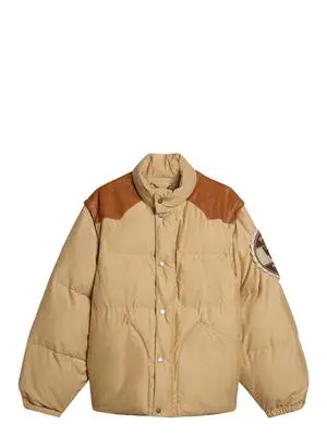 GOLDEN GOOSE Detachable Sleeve Padded Bomber Jacket - Beige