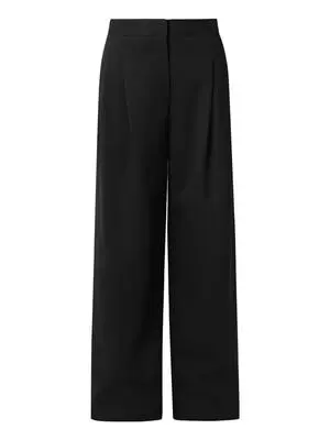 CAROLINA HERRERA Carolina Herrera Pleated Wool Blend Wide-Leg Trousers
