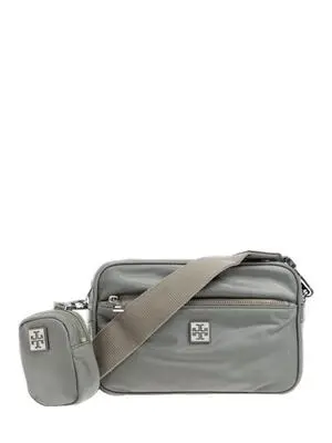 Tory Burch Tory Burch Virginia Zipped Shoulder Bag With Detachable Pouch Gray