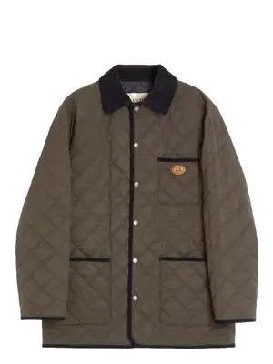 Valentino Garavani Vlogo Patch Quilted Jacket - Brown