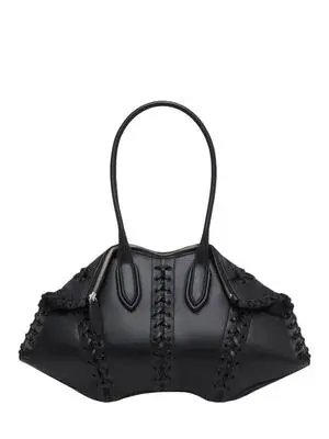 Alexander McQueen Manta Corset Lace-up Shoulder Bag - Black