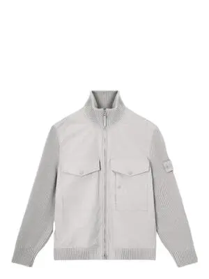 Stone Island Logo Patch Knit Jacket - Taupe
