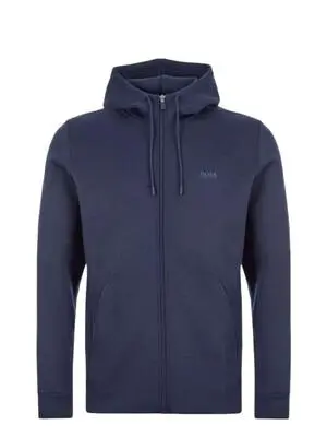Hugo Boss Zip-up Drawstring Hoodie - Black