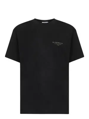 Givenchy Logo Embroidered Crewneck T-shirt - Black