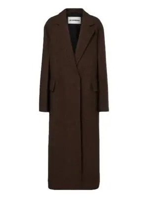 JIL SANDER Oversized Wool Coat - Black