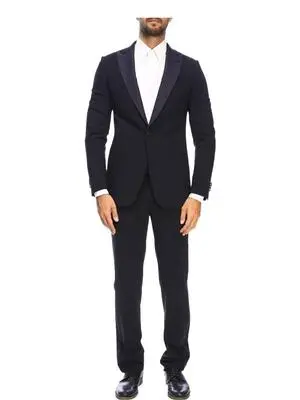 Giorgio Armani Single-breasted Straight Leg Tailored Suit - Black