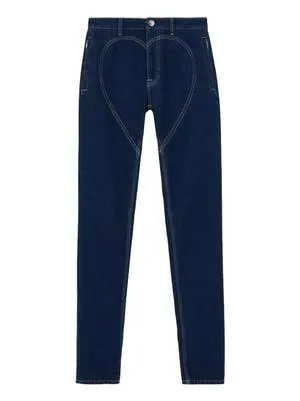 BURBERRY Burberry High-Rise Skinny Jeans With Heart Motif