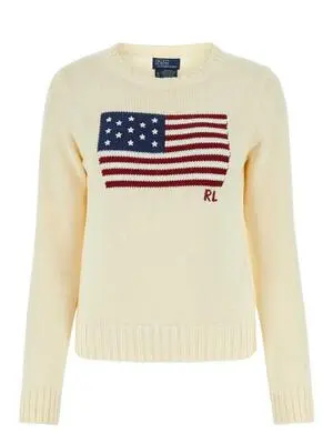 Polo Ralph Lauren Polo Ralph Lauren Flag Intarsia Crewneck Jumper Red