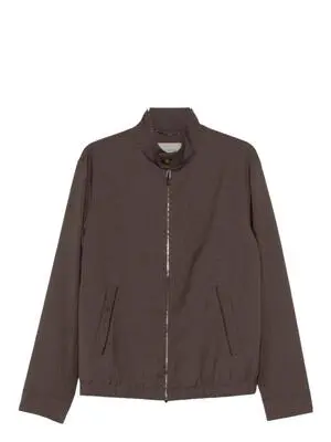 Canali Long Sleeve Zip-up Jacket - Brown