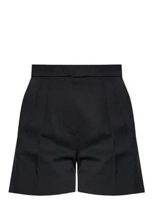 Max Mara Pleated Bermuda Shorts - Black