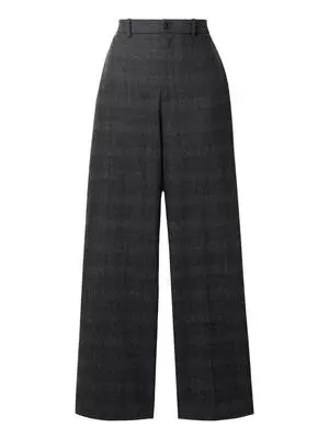 NILI LOTAN Johan Cotton-twill Wide-leg Pants - Black