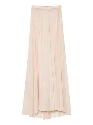FORTE_FORTE Pleated Midi Skirt - Nude