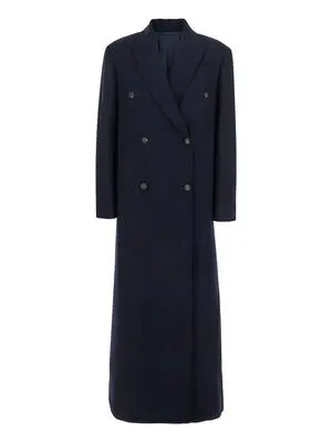 Brunello Cucinelli Double-breasted Long-sleeved Coat - Black
