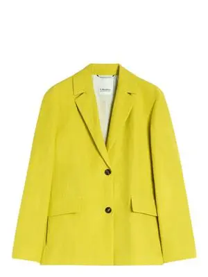 Max Mara Single-breasted Blazer - Lemon Yellow