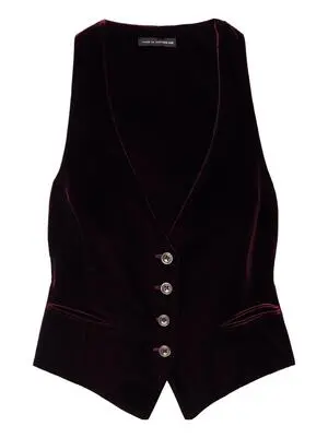 TOM FORD Velvet Vest - Wine Red