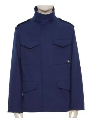Valentino Garavani Vlogo Signature Caban Jacket - Blue