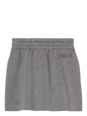 Gucci Viscose Jersey Mini Skirt - Grey