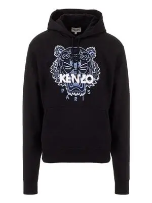 Kenzo Tiger Embroidered Hooded Sweatshirt - Black