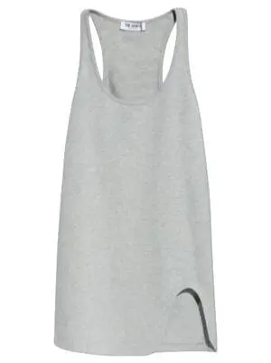 Attico Sleeveless Cut-out Mini Dress - Gray