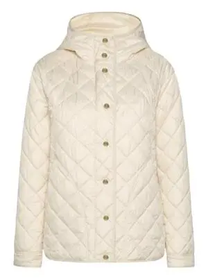 Marella Quilted Down Hooded Jacket - Cream