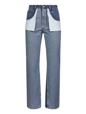 MAISON MARGIELA Mm6 Maison Margiela Numeric Patch Straight-Leg Jeans