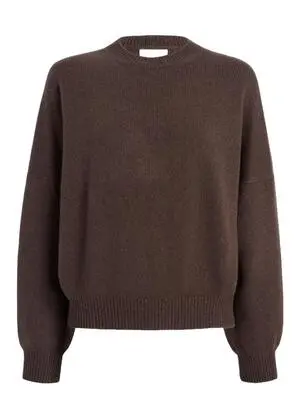 KHAITE Khaite Crewneck Drop Shoulder Cashmere Jumper