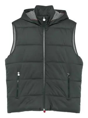 Kiton Hooded Padded Gilet - Black