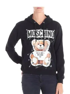 Moschino Teddy Bear Print Hoodie - Black