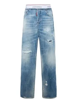 Dsquared2 Distressed Jogger Jeans - Blue