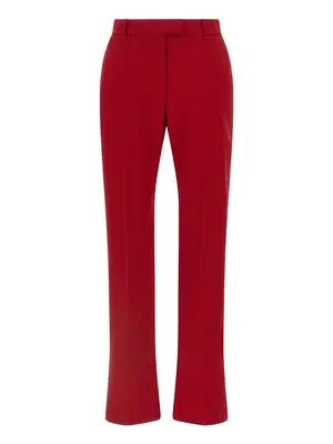 Alexander McQueen Gabardine Tailored Trousers - Red