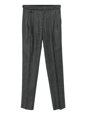 Tagliatore Pavel Check Pattern Tailored Trousers - Medium Gray