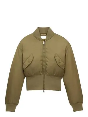 Saint Laurent Zip-up Padded Bomber Jacket - Green