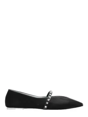 Alexander McQueen Embellished Ballerina Flats - Black