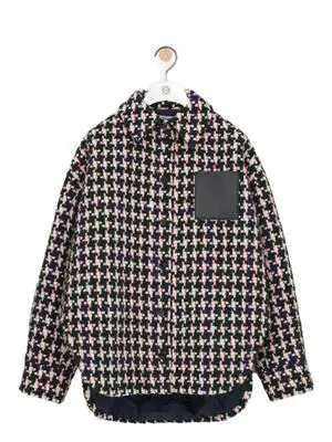 Loewe Oversized Houndstooth Overshirt - Green/multicolor