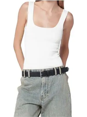 ENTIRE STUDIOS Scoop Neck Tank Top - Gray