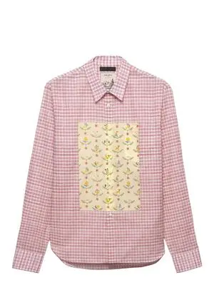 Prada Button-up Checked Shirt - Red