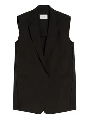 Sportmax Sleeveless Patch-pocket Jacket - Black