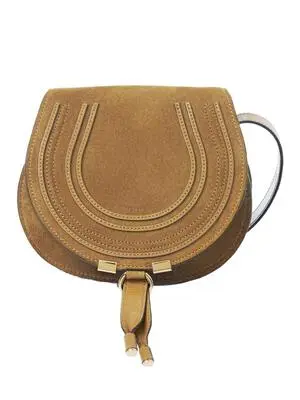 Chloé Chloé Marcie Small Saddle Crossbody Bag Khaki