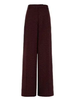 Dries Van Noten Dot Printed Straight-leg Trousers - Brown