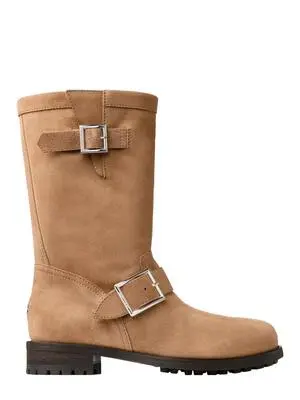 JIMMY CHOO Biker Mid Ankle Boots - Brown