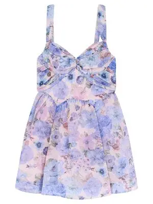 Zimmermann Rebellion Drape Mini Dress - Purple