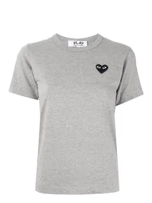 Play Comme Des Garcon Comme Des Garcons Play Logo Patch T-Shirt Gray